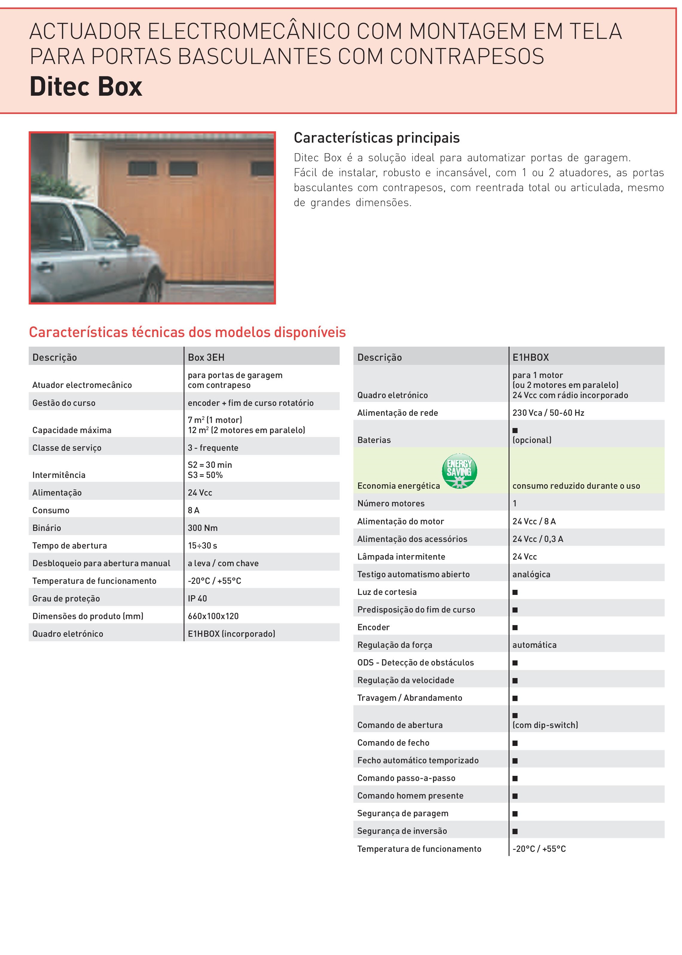 Ditec Box: Portas basculantes com contrapesos - C.Pinheiro Sistemas
